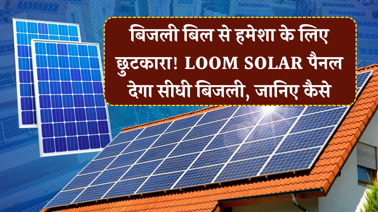 "अब बिजली का बिल भूल जाइए! Loom Solar पैनल से बिना बैटरी के चलाएं सारा ...